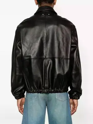 SSSTEIN Collared Leather Jacket
