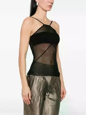 Rick Owens Sl Combo Sheer Top - Black