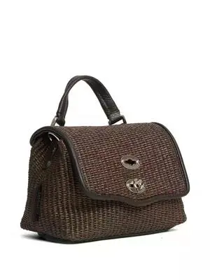 ZANELLATO Mini Postina Woven Tote Bag - Brown