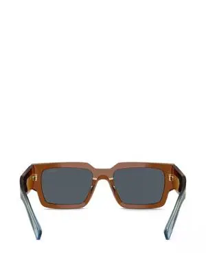 Prada Triangle-logo Rectangle-frame Sunglasses