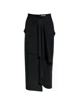 Givenchy Draped Midi Skirt - Black