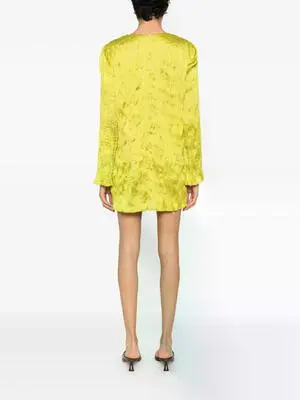 Staud Kona Textured Mini Dress - Green