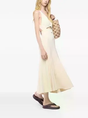 Rabanne Crossed Straps Cut-out Midi Dress