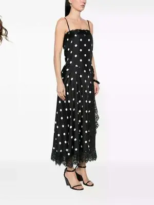 Sportmax Polka-dot Maxi Dress - Black