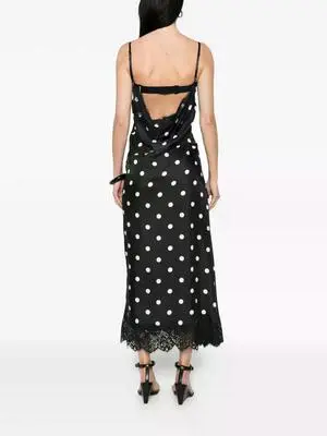 Sportmax Polka-dot Maxi Dress - Black