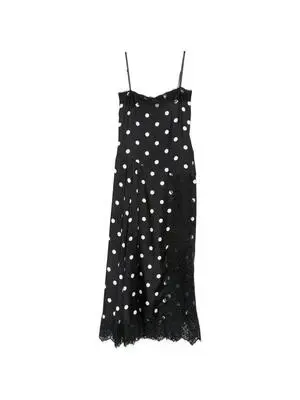 Sportmax Polka-dot Maxi Dress - Black