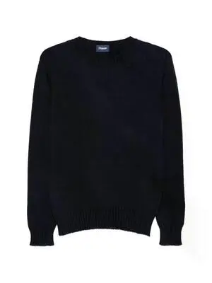 DRUMOHR Crew-neck Cotton Sweater - Blue