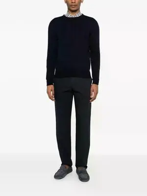DRUMOHR Crew-neck Cotton Sweater - Blue