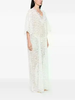 Ermanno Scervino Lace V-neck Dress - White