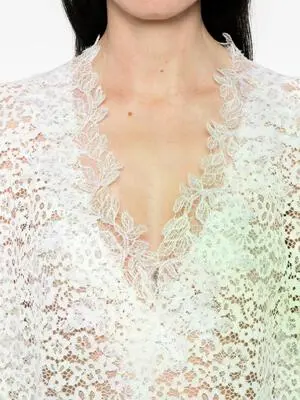 Ermanno Scervino Lace V-neck Dress - White