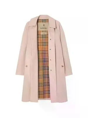Burberry Mid-length Tropical Gabardine Camden Car Coat - Pink