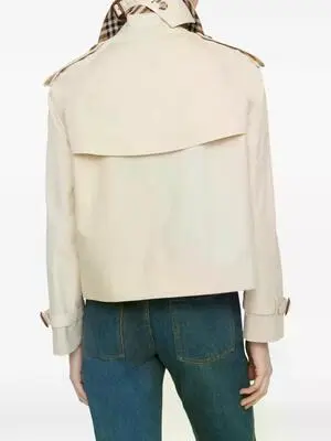Burberry Cropped Tropical Gabardine Mayfair Trench Jacket - Neutrals