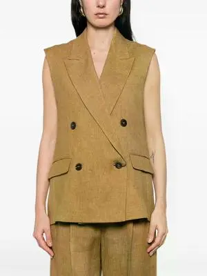 Max Mara Double-breasted Sleeveless Gilet