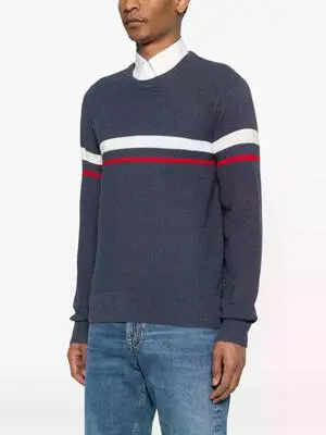 Rossignol Striped Crew-neck Sweater - Blue