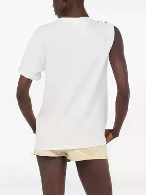 Roberto Cavalli Asymmetric Snake Motif T-shirt