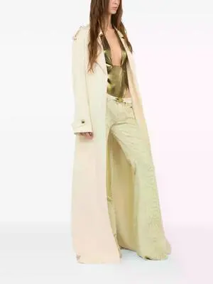 Roberto Cavalli Pleated Belted Trench Coat