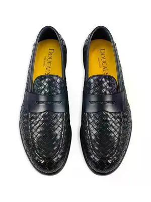 DOUCAL'S Woven Leather Loafers - Blue