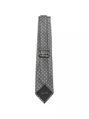 TOM FORD Patterned Neck Tie - Grey