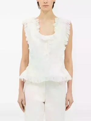 MSGM Ruffled Fringed Blouse