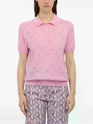 MSGM Studded Polo Shirt
