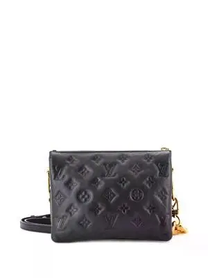 LOUIS VUITTON Coussin Bb Crossbody Bag Monogram Embossed Lambskin - Blue