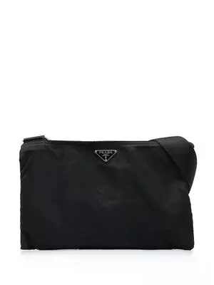 Prada Triangle Logo Crossbody Bag
