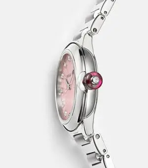 BVLGARI Lvcea 28mm Stainless Steel Watch With Diamonds