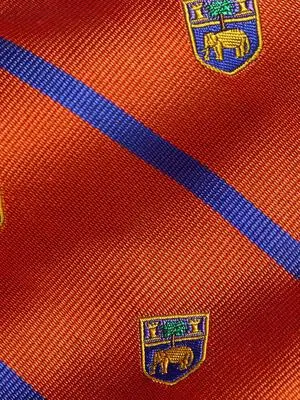Polo Ralph Lauren Striped Silk Neck Tie - Orange