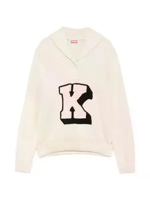 Kenzo Initial Shawl-collared Polo Shirt
