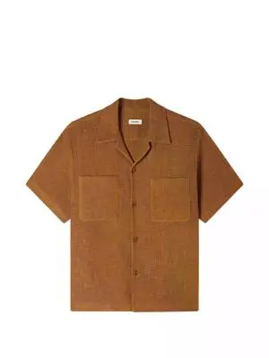 Sandro Openwork Mesh Shirt - Brown