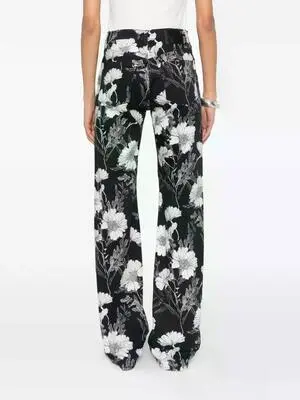 R13 Jane Flower-print Jeans - Blue