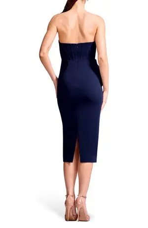 Dress The Population Teddi Strapless Corset Midi Dress