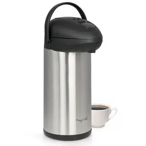 MEGACHEF 5.3 Quart Stainless Steel Vacuum Body Pump Cap Air Pot - Silver
