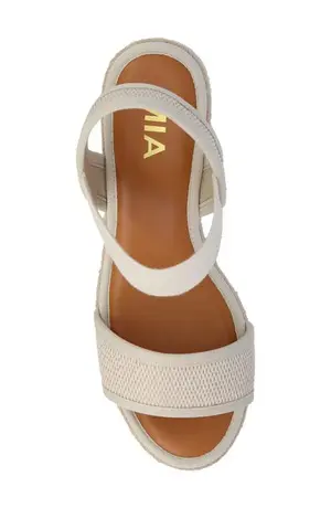 Mia Berniece Platform Wedge Sandal - Bone
