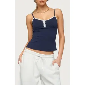 EDIKTED Lace Trim Cotton Blend Camisole