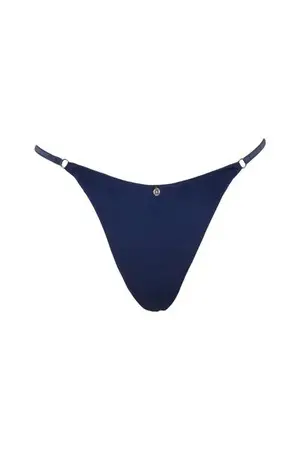 HOUSE OF SILK Silk Triangle Thong - Midnight Blue