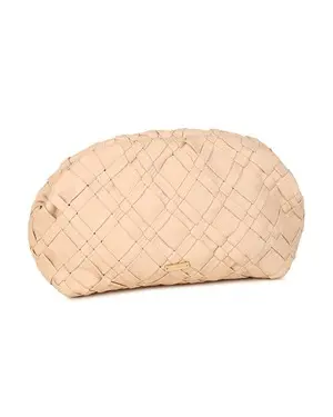 Rafe New York Aya Woven Leather Frame Clutch - Buff