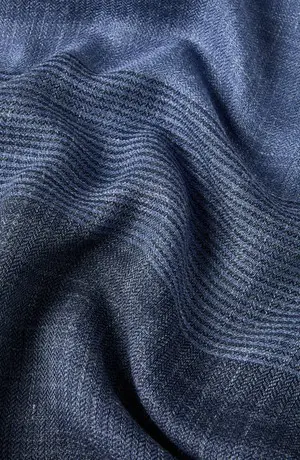 Brunello Cucinelli Linen And Silk Scarf - Denim