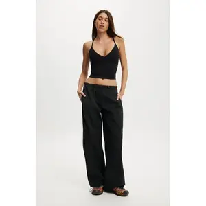 Cotton:on Woven Utility Pant - Black