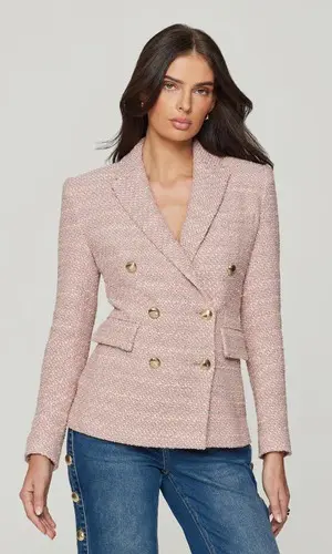 Generation Love Arielle Tweed Blazer - Pink