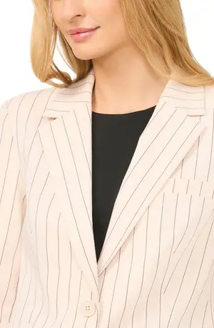 Halogen Pinstripe Single-breasted Blazer