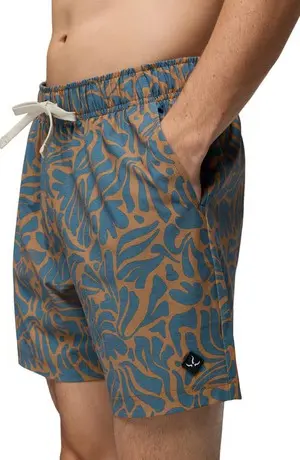 Prana Metric Swim Trunks - Tumeric Seaweed