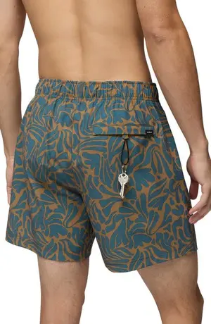 Prana Metric Swim Trunks - Tumeric Seaweed