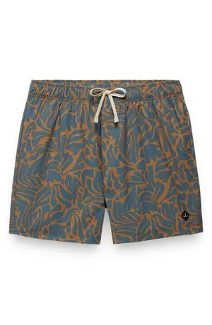 Prana Metric Swim Trunks - Tumeric Seaweed