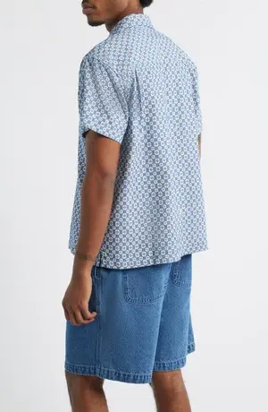 Obey Adrian Woven Camp Shirt - Unbleached Multi