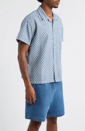 Obey Adrian Woven Camp Shirt - Unbleached Multi