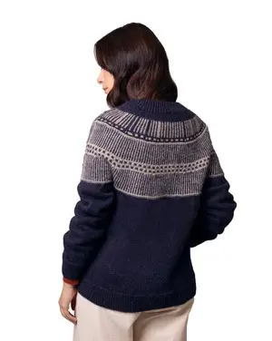 CELTIC & CO. British Wool Yoke Stitch Cardigan