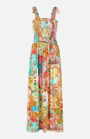 YUMI Patchwork Printed Maxi Dress