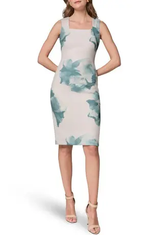 Donna Karan New York Sleeveless Floral Print Sheath Dress