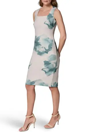 Donna Karan New York Sleeveless Floral Print Sheath Dress